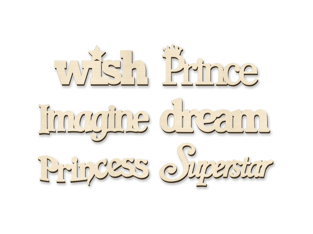 Wood Craft: 17x8cm DIY Laser-Cut Words B) Imagine– Dollareh.ca