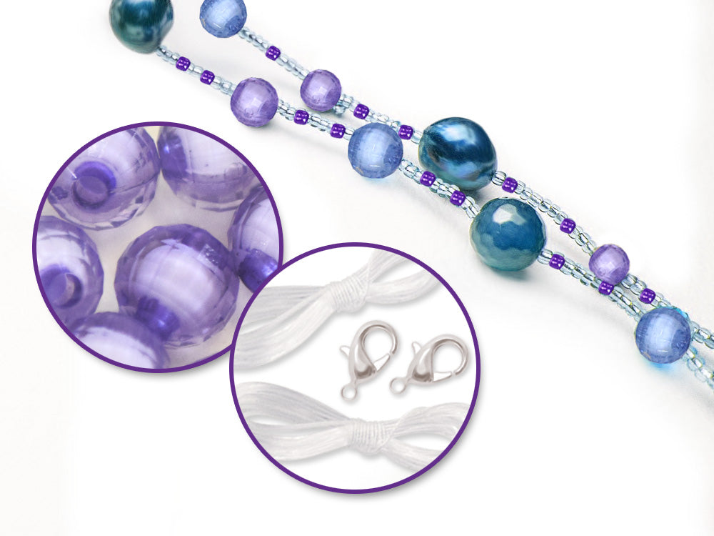 Glass Bead Kits: 9-Comp Multi-Pack w/Cord+Clasps 70g B) Sky– Dollareh.ca